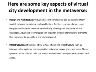 Metaverse Virtual City Development Services | PPTX