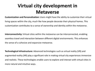Metaverse Virtual City Development Services | PPTX