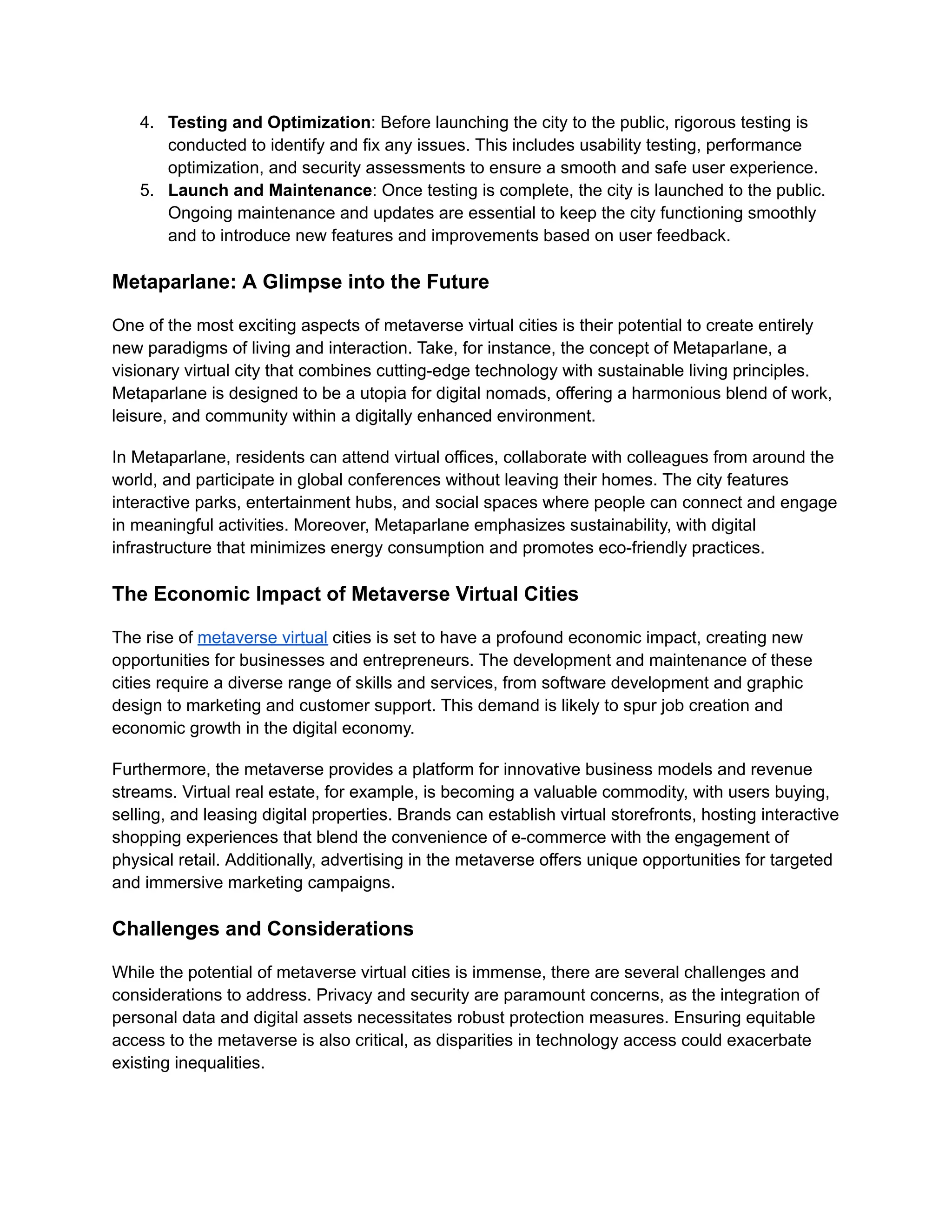 Exploring the Future: The Rise of Metaverse Virtual Cities | PDF