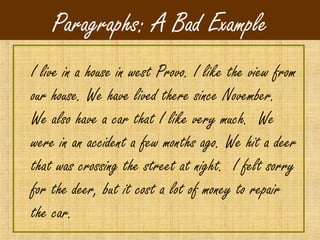 How to write a paragraph | PPT