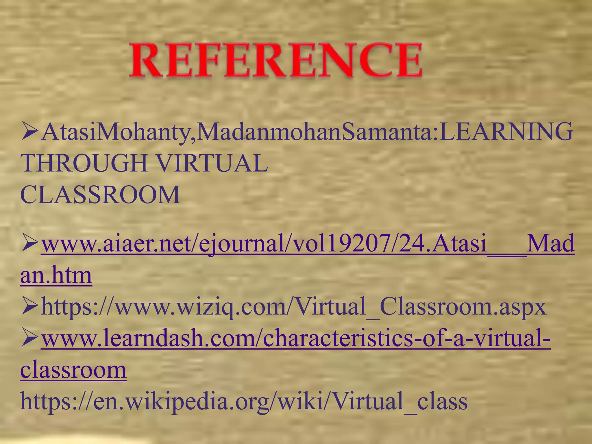 Virtual classroom | PPT