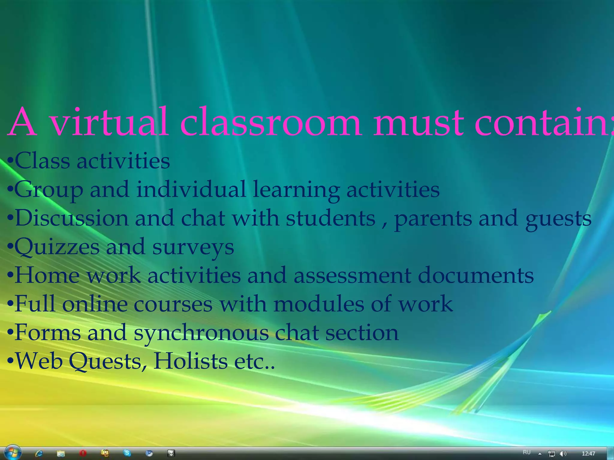 Virtual classroom | PPT