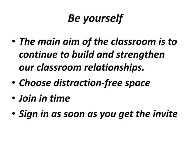 Virtual classroom etiquette (1) | PPTX | Online Education | Education