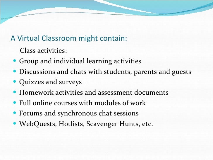 Virtual classroom power point