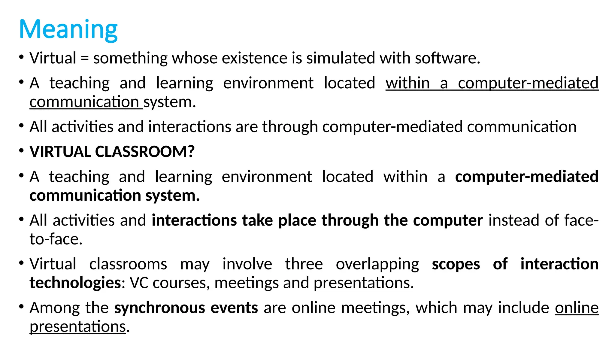 virtual classroom ppt education technology | PPT