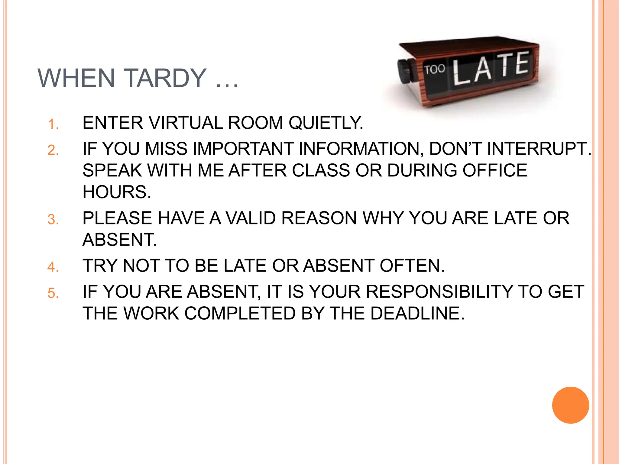 Virtual Classroom Rules PowerPoint Presentation | PPT