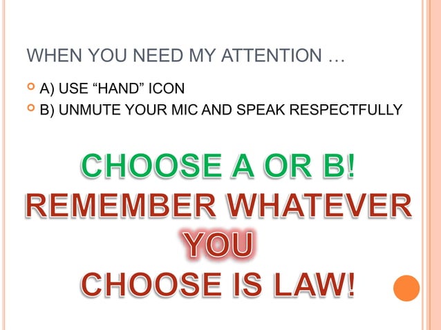 Virtual Classroom Rules PowerPoint Presentation | PPT