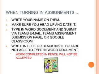 Virtual Classroom Rules PowerPoint Presentation | PPT