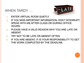 Virtual Classroom Rules PowerPoint Presentation | PPTX