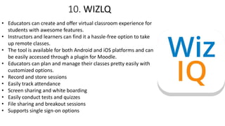 Virtual classroom technology and apps | PPTX