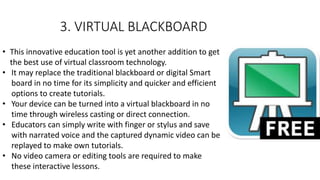 Virtual classroom technology and apps | PPTX