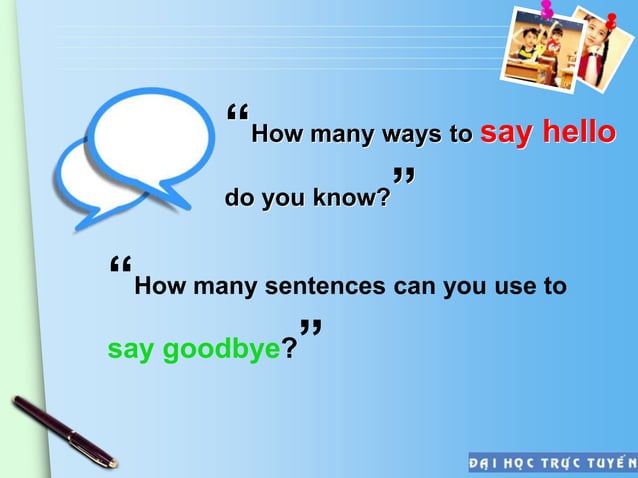 Virtual class week 2 saying hello and goodbye | PPTX | Dating | Family ...