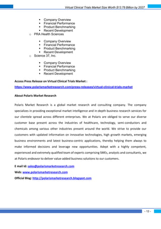Virtual clinical trials market | PDF
