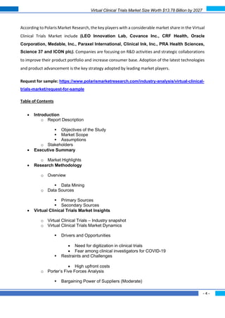 Virtual clinical trials market | PDF