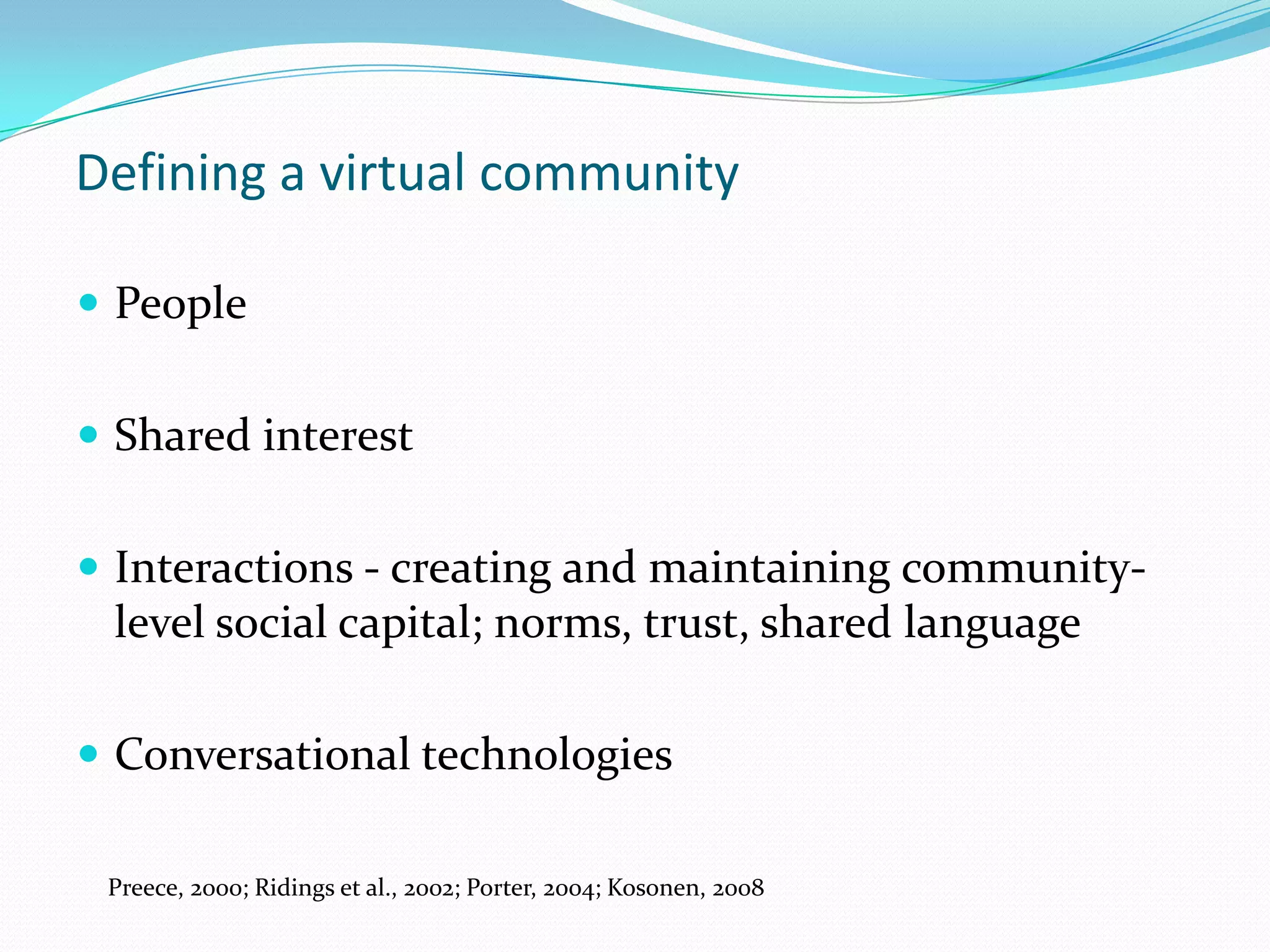 Virtual communities | PPTX