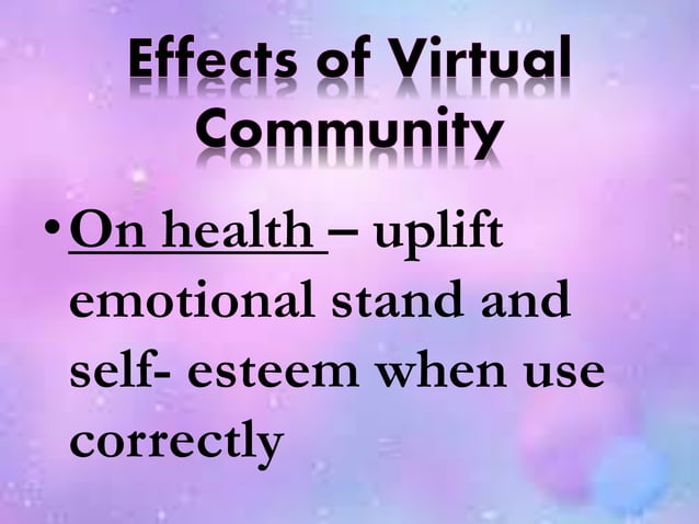 Virtual community | PPTX