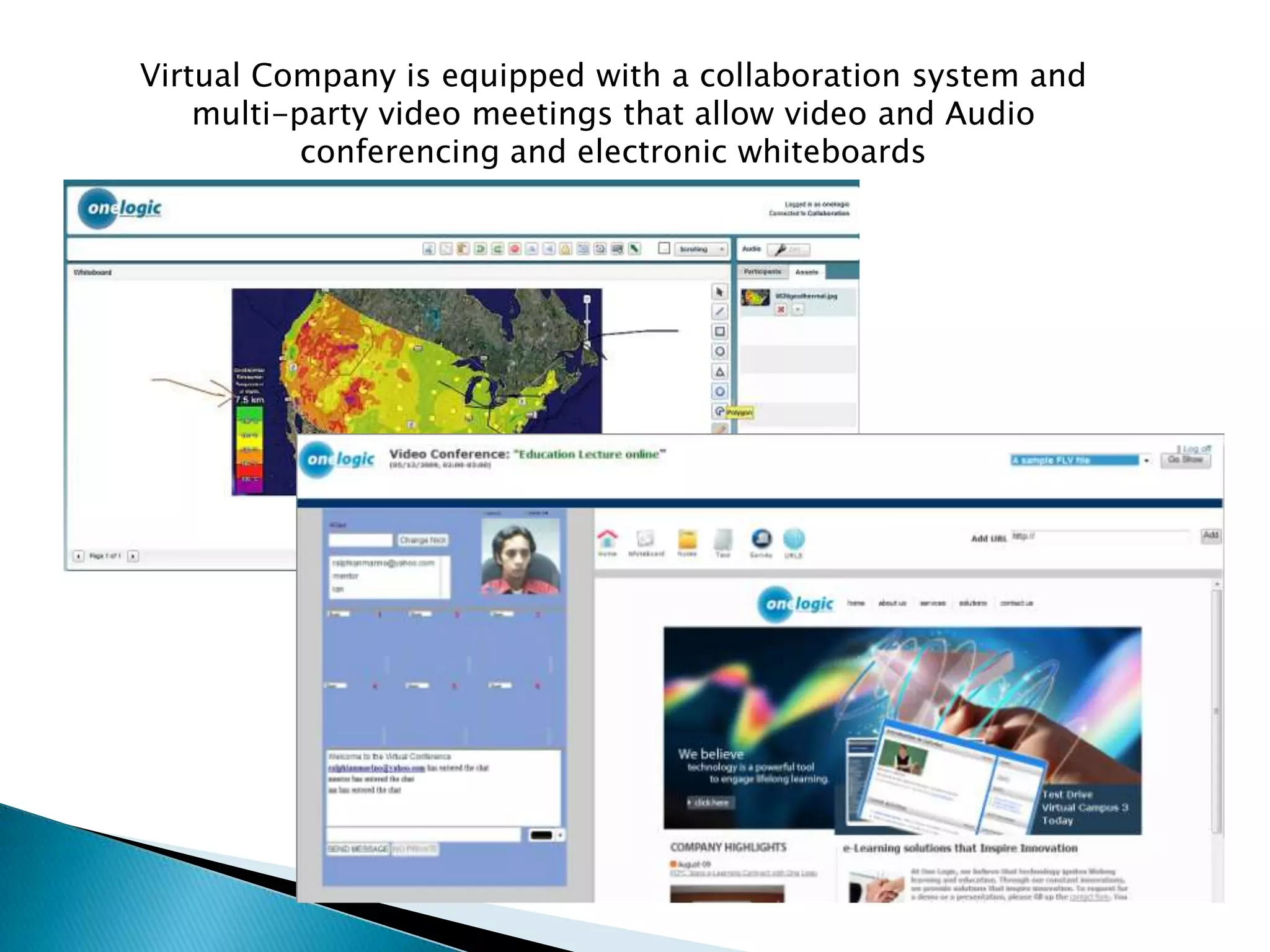 Virtual Company | PPTX | Web Conferencing | Computer Software and Applications