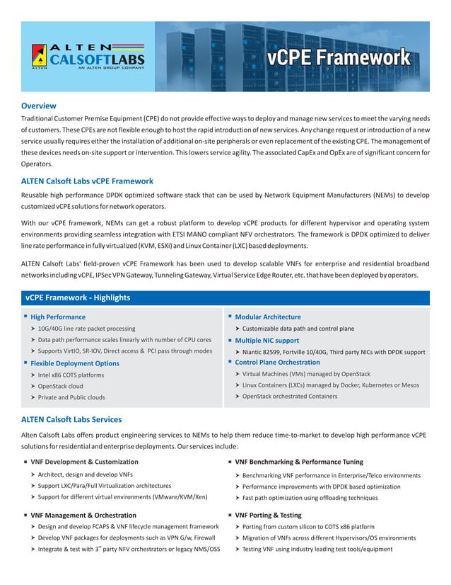 Virtual cpe framework | PDF