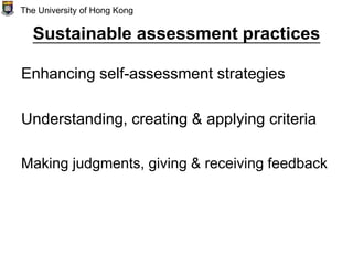 Sustainable assessment & online learning environments | PPT