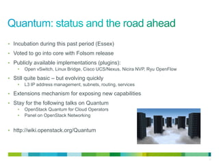 Virtual data centers with OpenStack Quantum | PPT