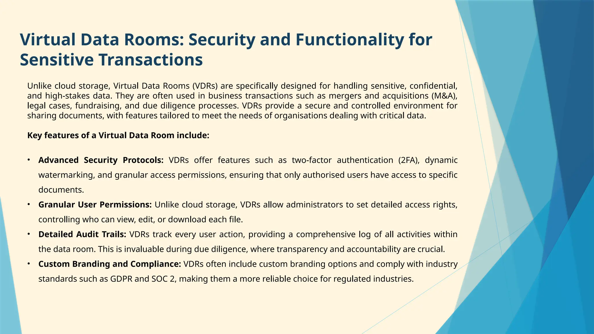 Virtual Data Rooms vs Cloud Storage: Key Differences Explained | PPTX
