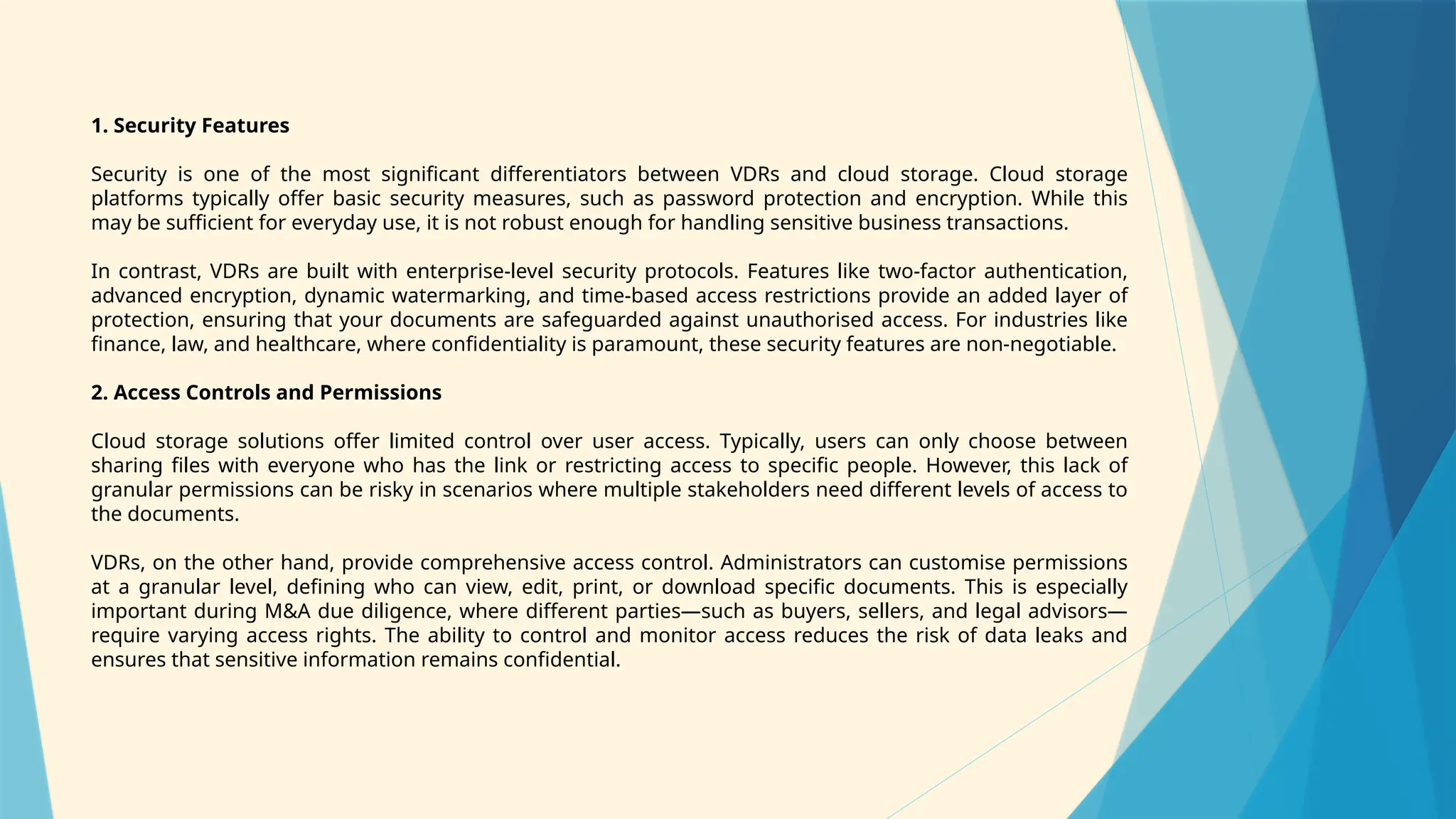 Virtual Data Rooms vs Cloud Storage: Key Differences Explained | PPTX