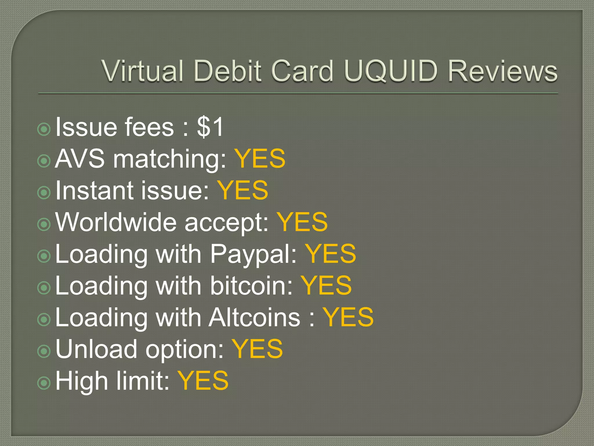 Virtual debit card | PPT