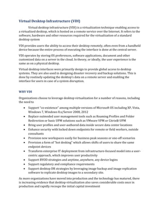 Virtual desktop infrastructure | PDF