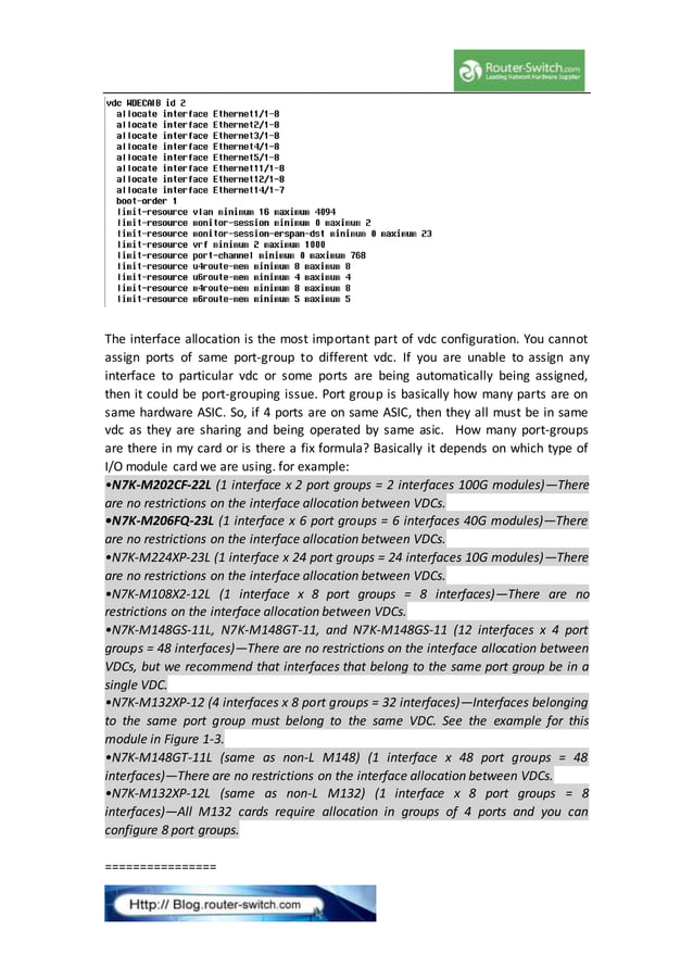 Virtual device context (vdc) configuration example | DOCX