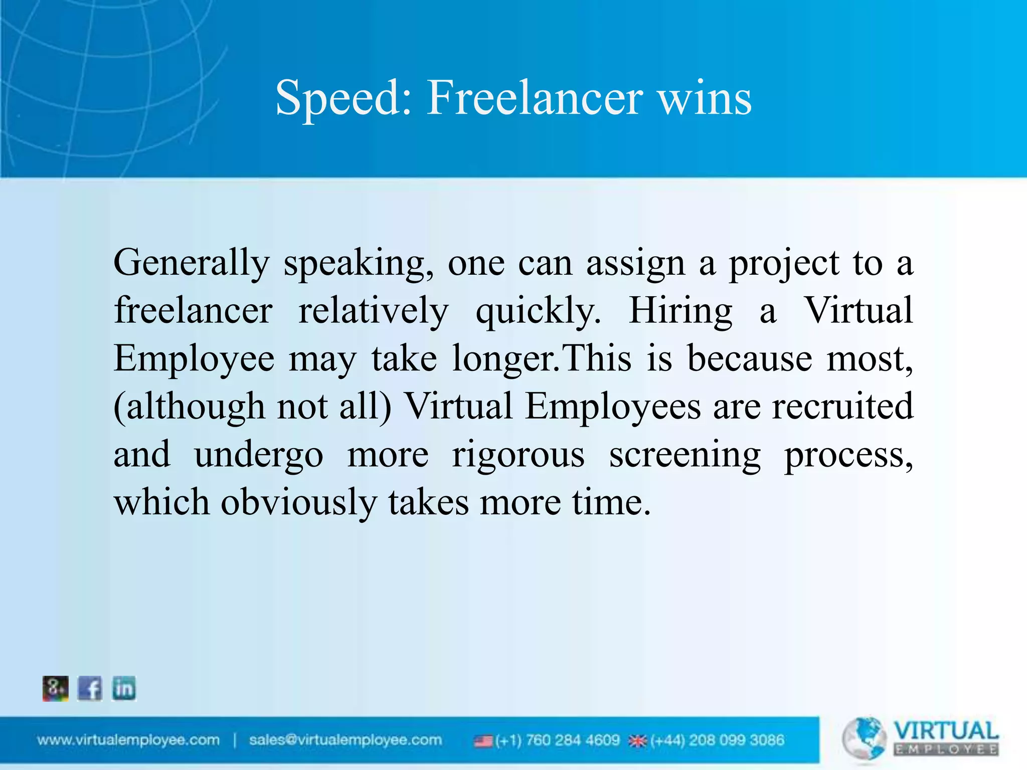 Virtual employee vs. freelancer | PPT