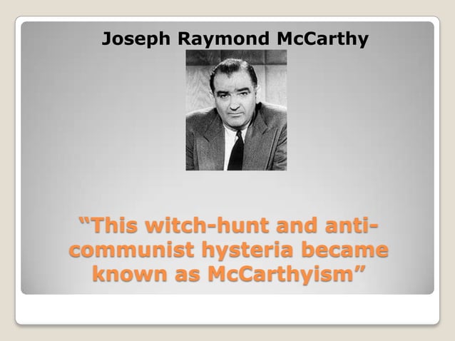 McCarthyism & The Crucible | PPTX