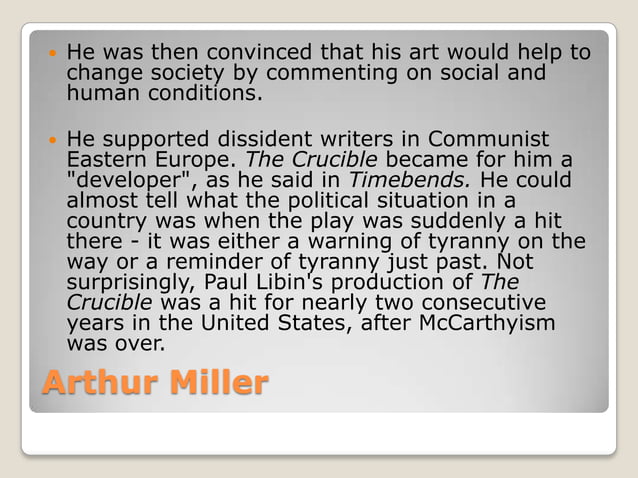 McCarthyism & The Crucible | PPTX