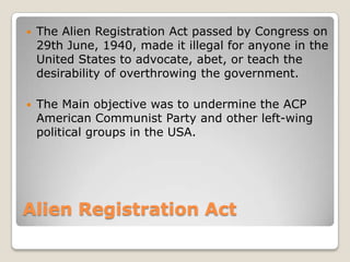 McCarthyism & The Crucible | PPTX