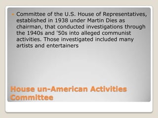 McCarthyism & The Crucible | PPTX