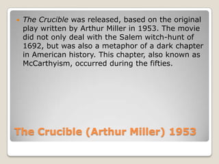 Mccarthyism And The Crucible