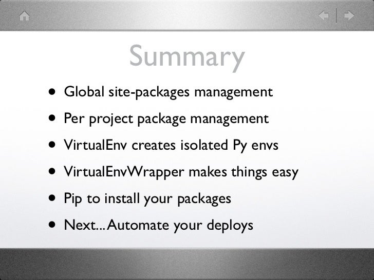 Virtualenv And Pip Isolated Python Environments