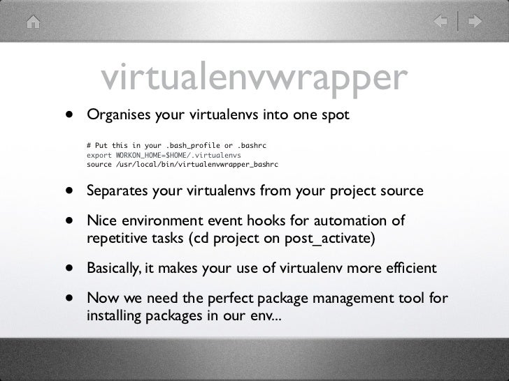 VirtualEnv and Pip - Isolated Python environments