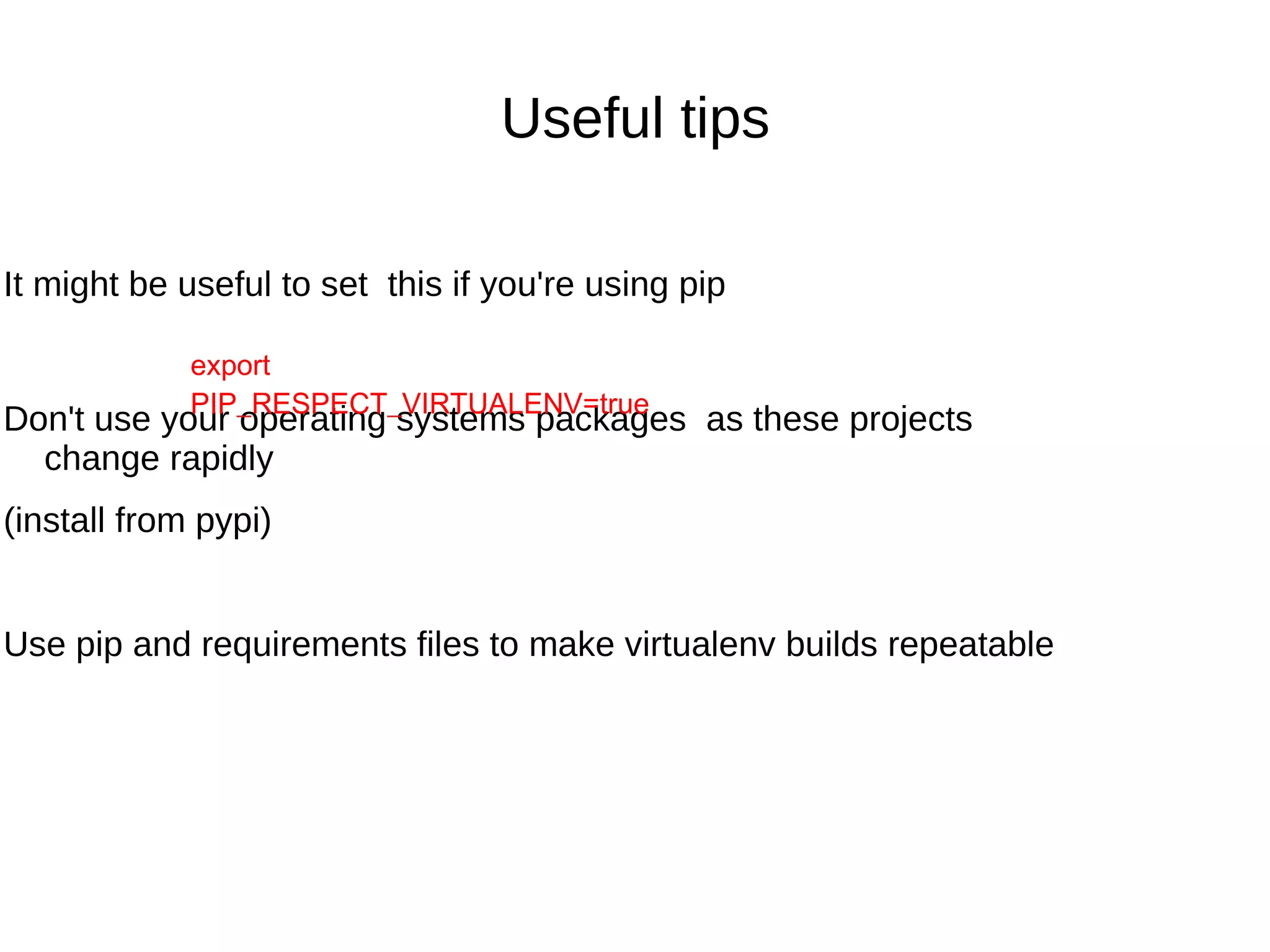 5 minute intro to virtualenv | ODP