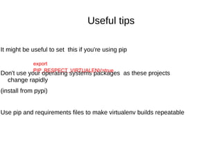 5 minute intro to virtualenv | ODP