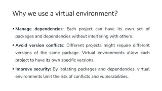 Virtual environment in python on windows / linux os | PPT