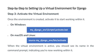 Virtual environment in python on windows / linux os | PPT