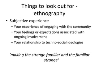 Virtual Ethnography Ppt