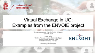 Virtual exchange in the University of Groningen: Examples from the ...