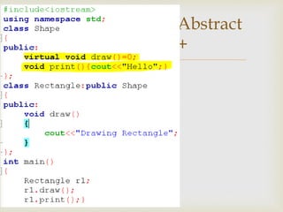 Virtual function in C++ Pure Virtual Function | PPTX | Programming Languages | Computing