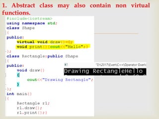 Virtual function in C++ Pure Virtual Function | PPTX | Programming Languages | Computing