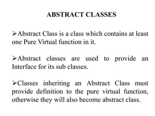 Virtual function and abstract class | PPT