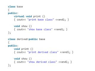 Virtual function and abstract class | PPT