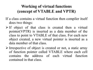 Virtual function and abstract class | PPT