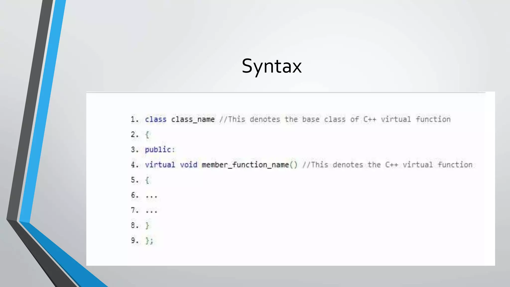 Virtual Functions Polymorphism Oop Pptx Programming Languages