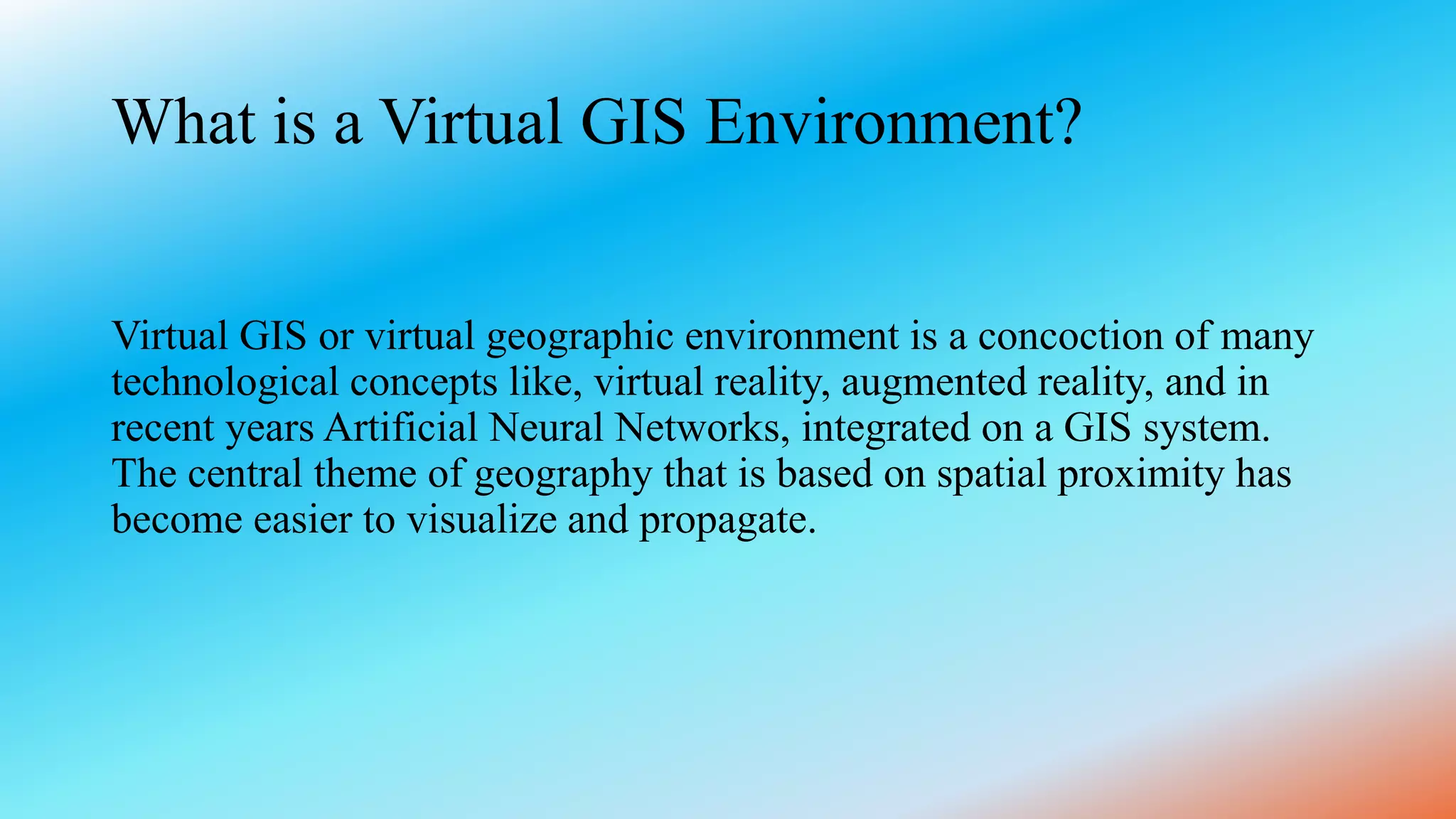 Virtual GIS Environment | PPTX